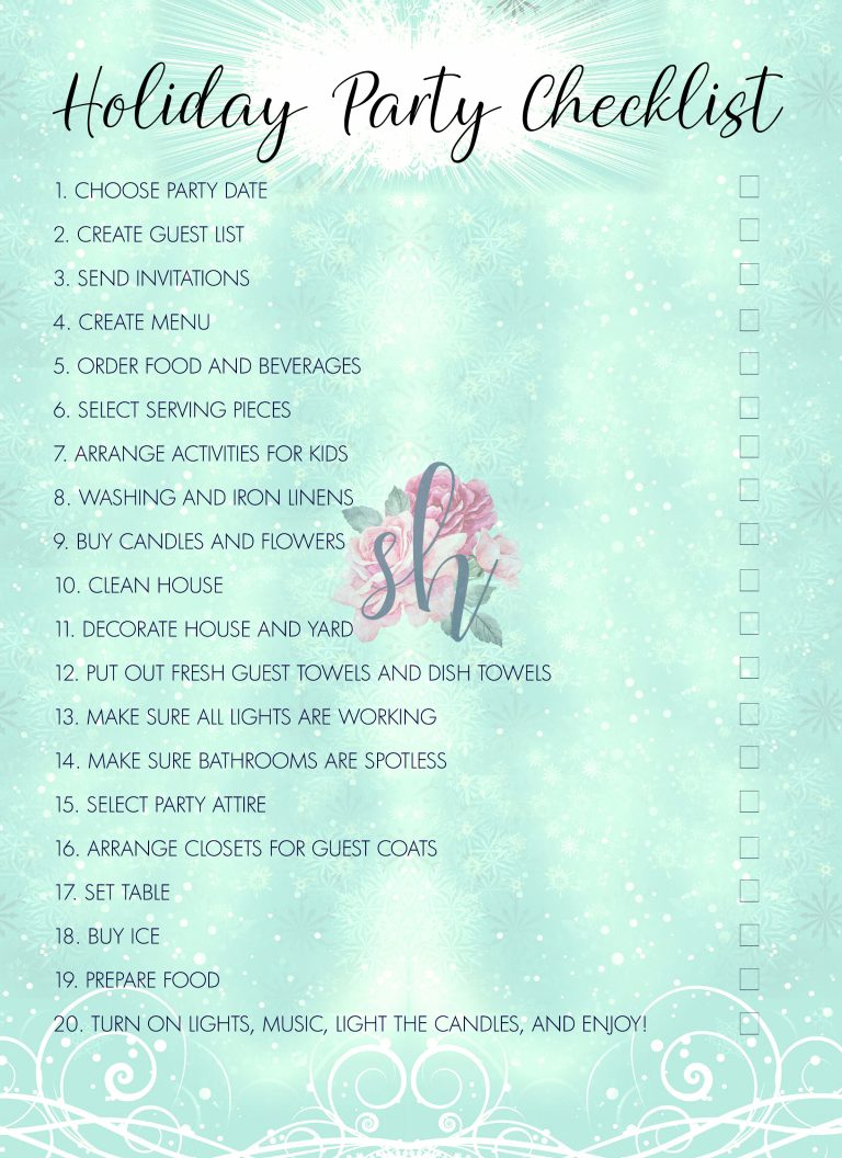 Christmas Party Checklist – Shanna Hatfield