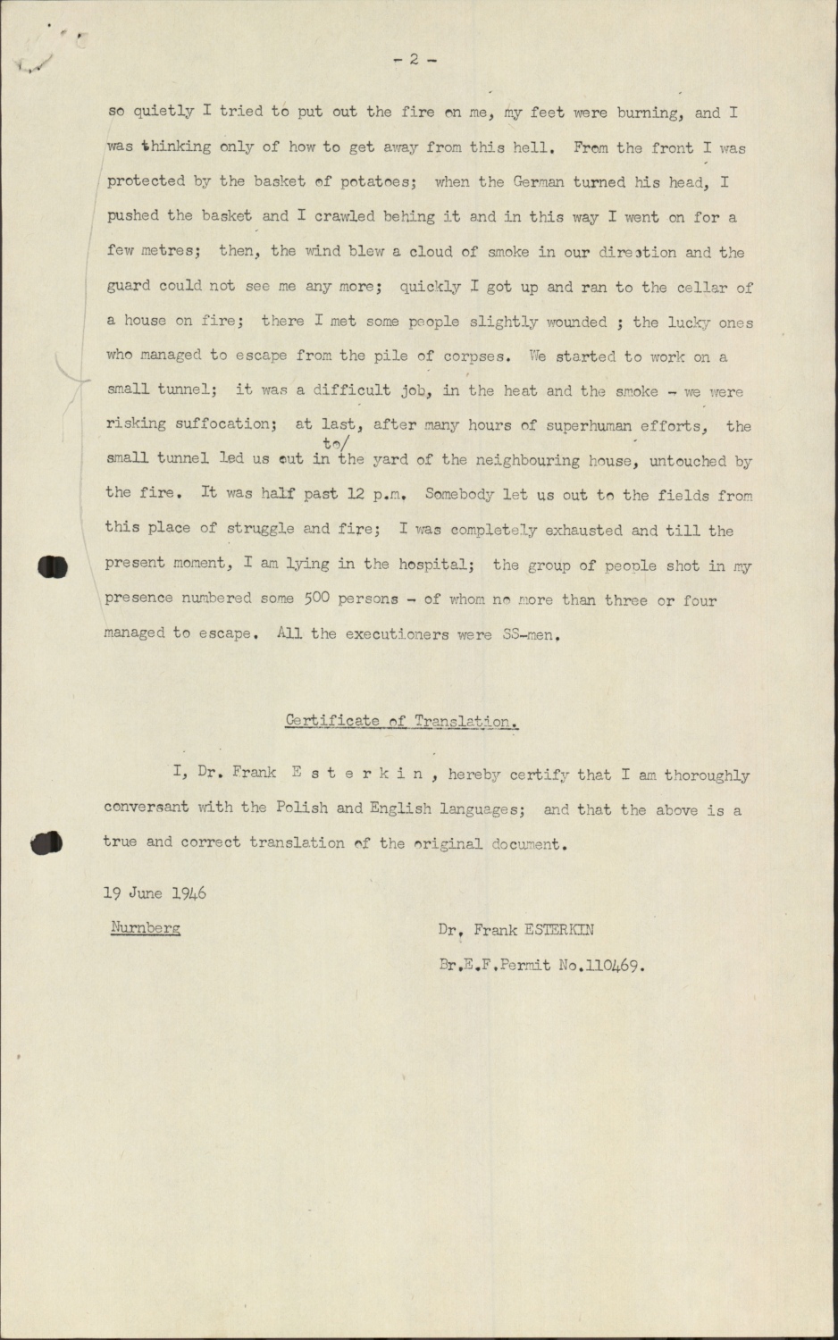 Nuremberg - Document Viewer - Certificate of authenticity, and ...