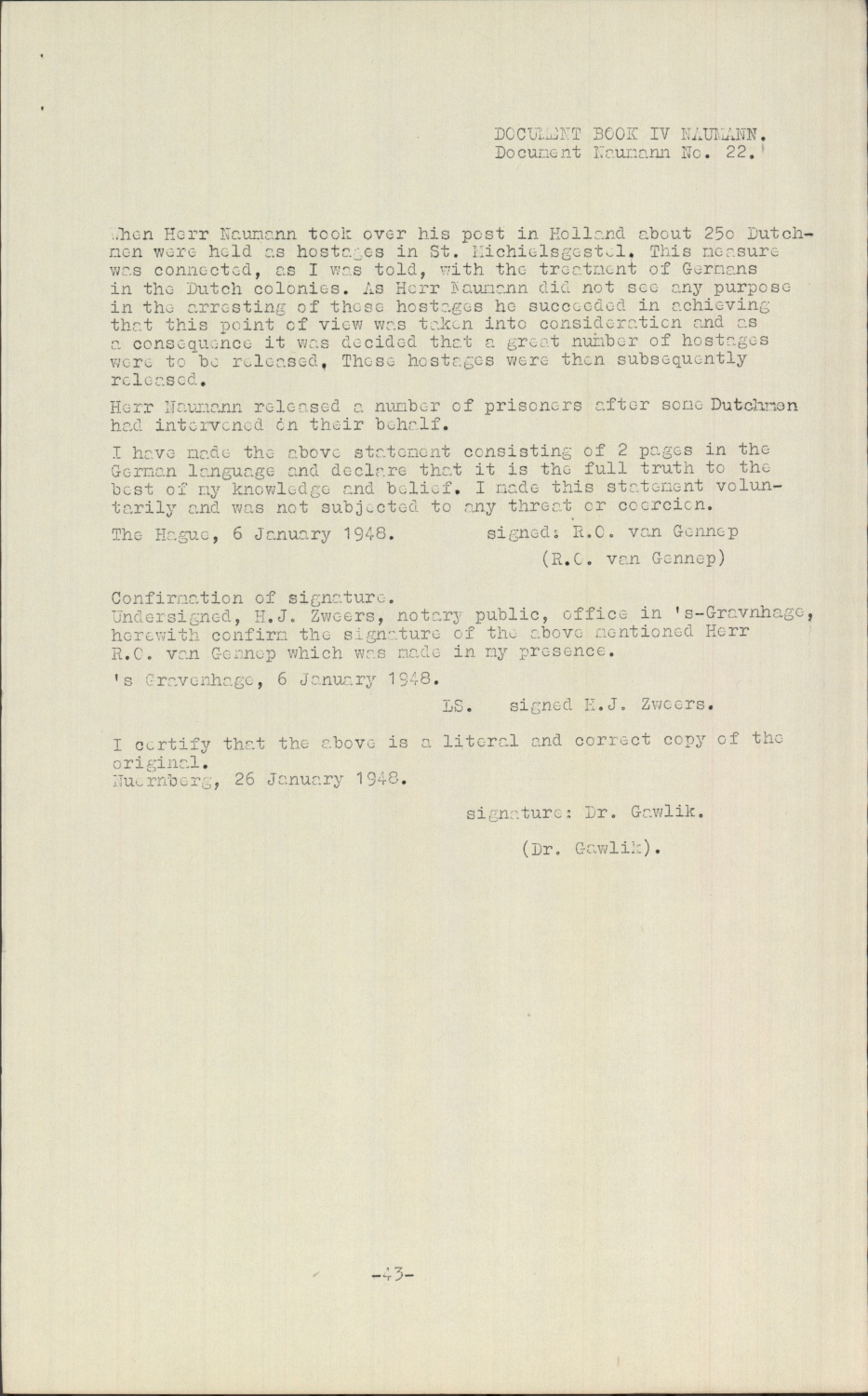 Nuremberg - Document Viewer - Affidavit concerning Naumann's assistance ...