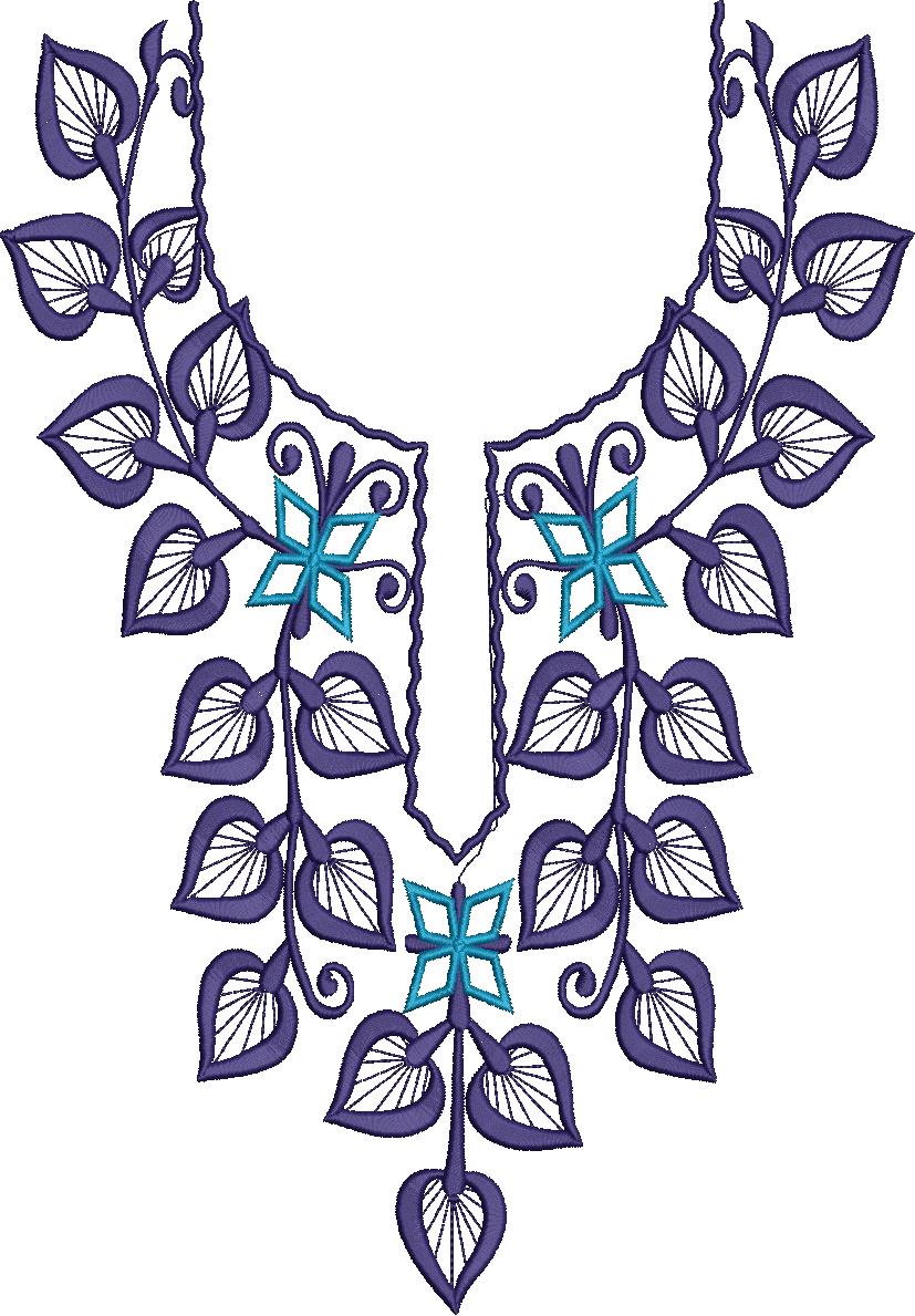Arabic Embroidery Neck Designs, Free Arabick Nick Latest Design (453)