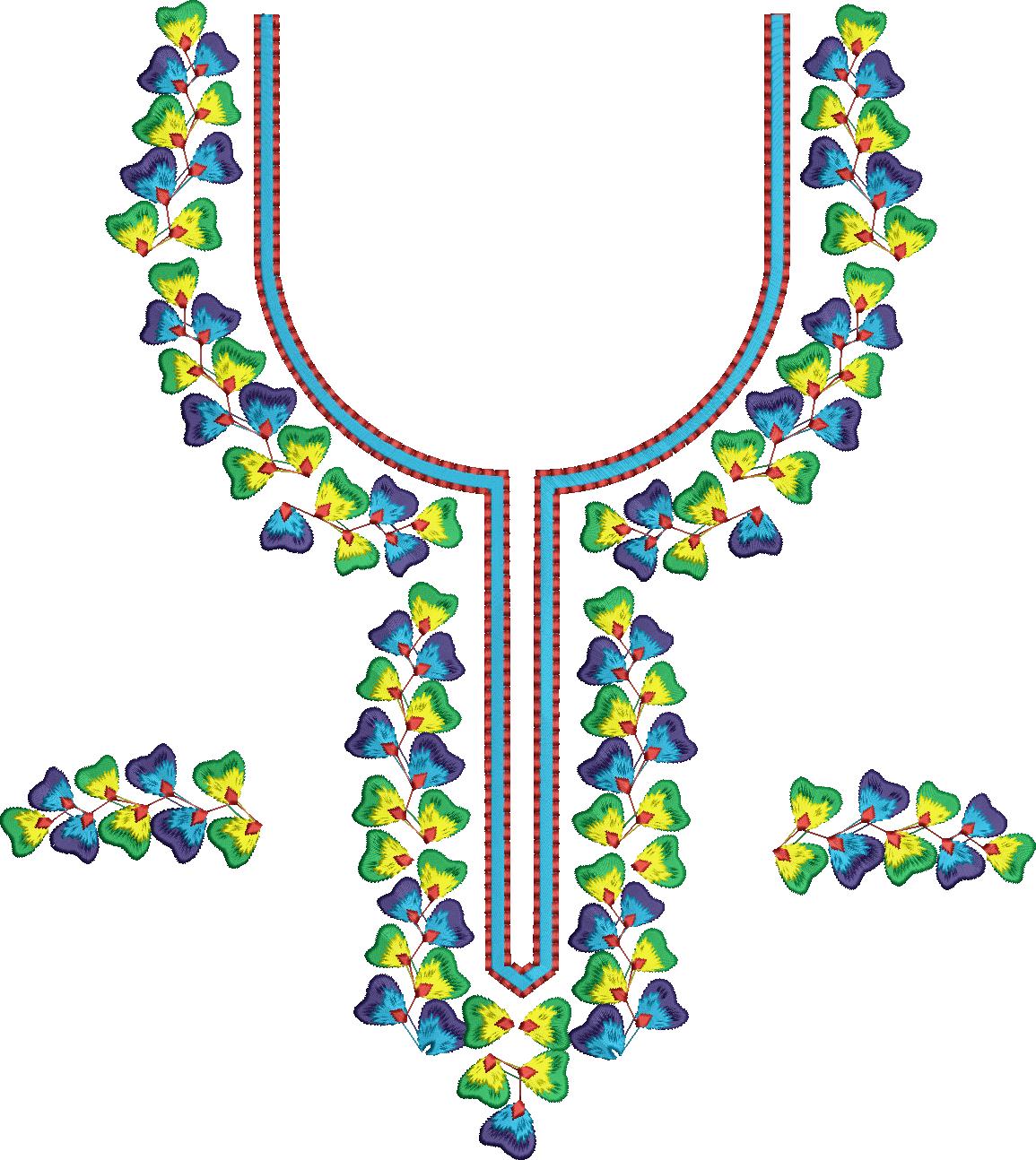 Arabic Embroidery Neck Designs, Free Arabick Nick Latest Design (349)