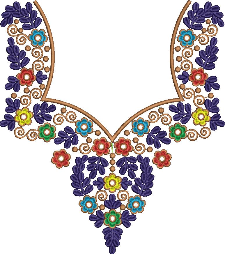 Arabic Embroidery Neck Designs, Free Arabick Nick Latest Design (453)