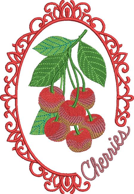 Cherries Embroidery Design (2)