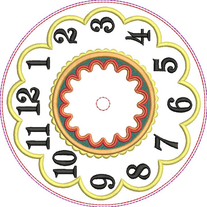 Hoop Clock Free Embroidery Design (11)