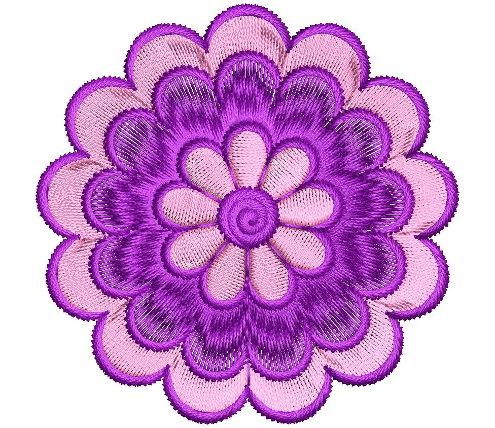 Flower Embroidery Patch Design For Small Machine, (177)
