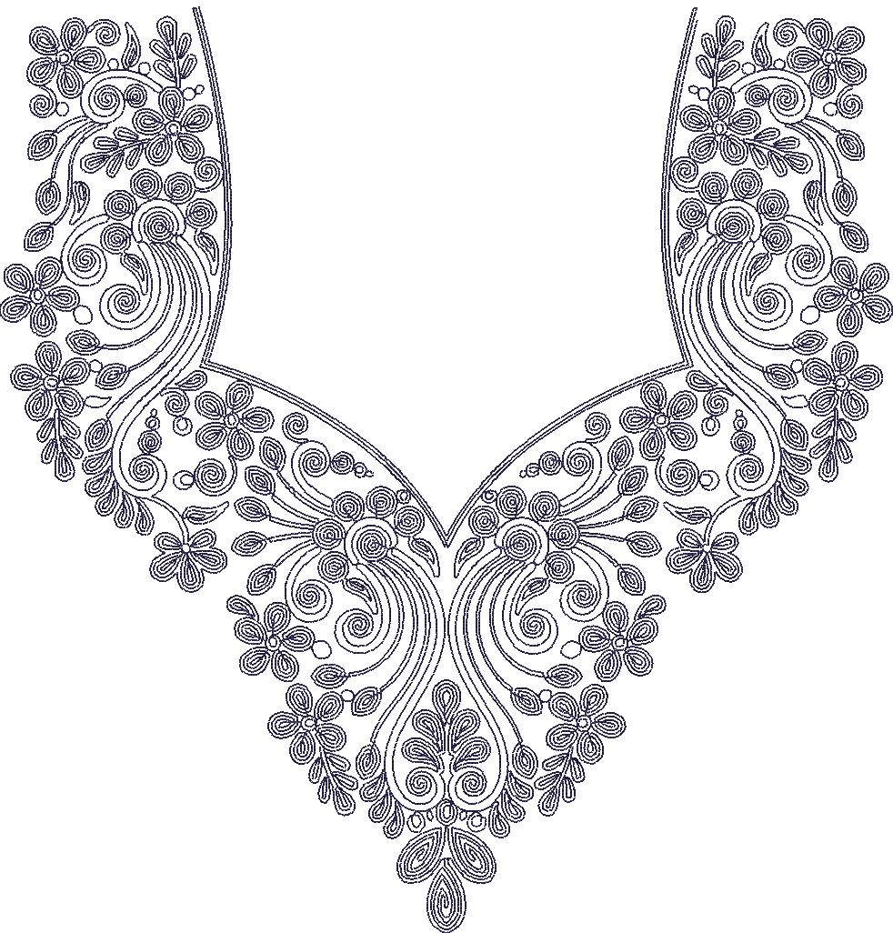 Arabic Fashion Cording Neck Design, Arabick Cording Design (13)