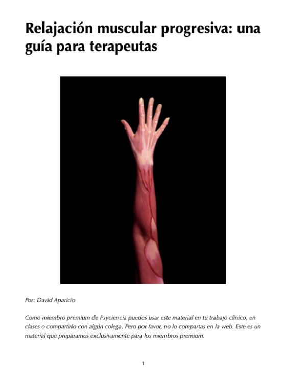 Relajación muscular progresiva: una guía para terapeutas - Psyciencia