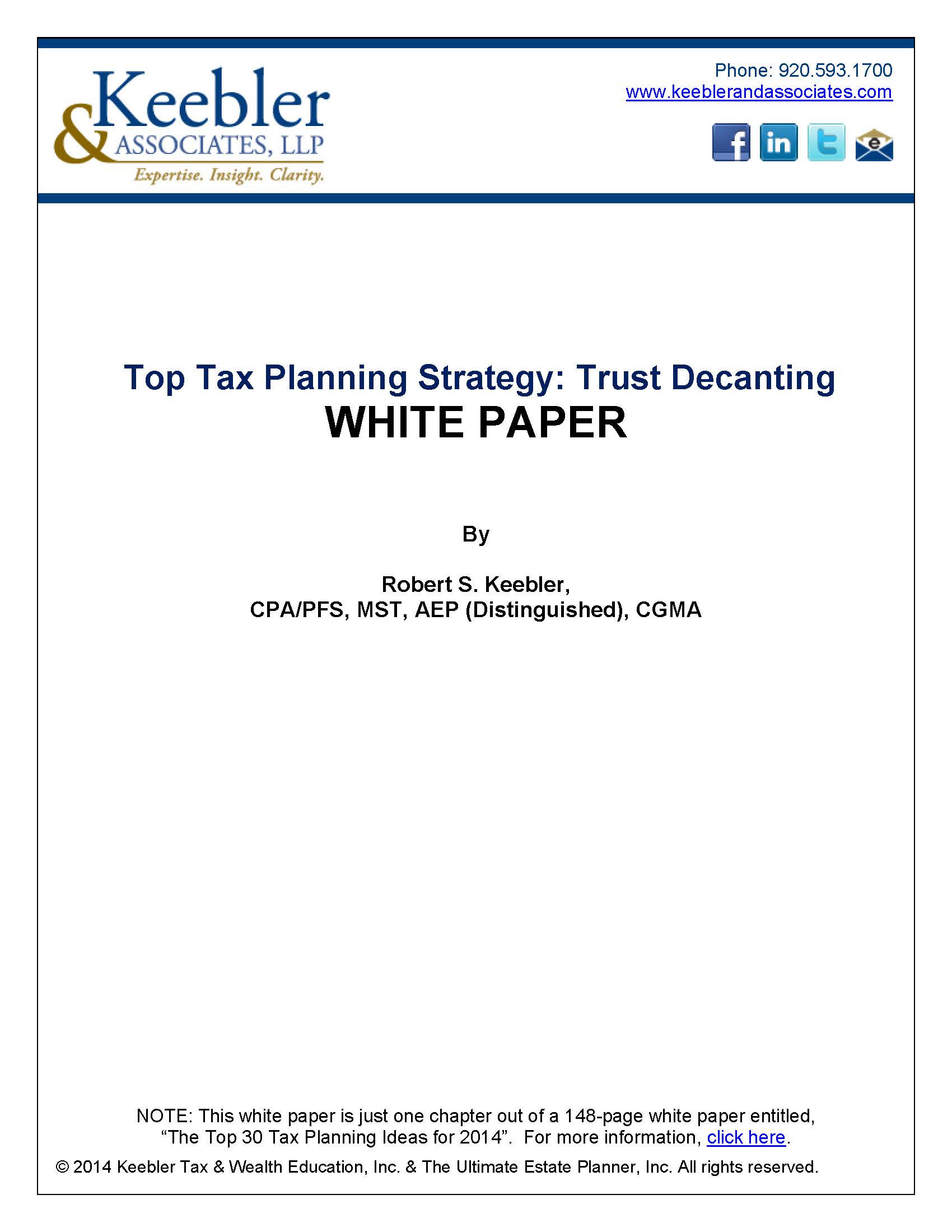 "Trust Decanting" White Paper - Ultimate Estate Planner
